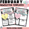 February Newsletter Templates Editable - thestreamlinedclassroom.com
