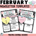 February Newsletter Templates Editable - thestreamlinedclassroom.com