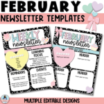 February Newsletter Templates Editable - thestreamlinedclassroom.com