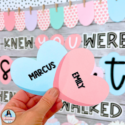 Valentine’s Day Bulletin Board - Candy Hearts - thestreamlinedclassroom.com
