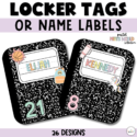Locker Tags - Composition Notebook Cubby Tags or Name Labels ...
