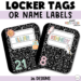 Locker Tags - Composition Notebook Cubby Tags or Name Labels ...