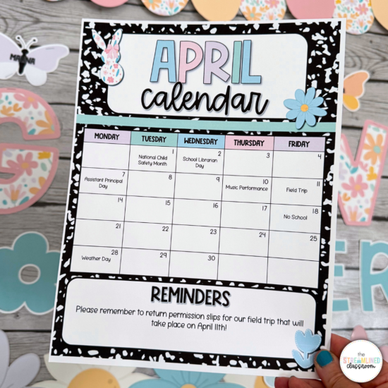 April Newsletter Templates - Editable - thestreamlinedclassroom.com