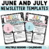 June and July Newsletter Templates - Editable - thestreamlinedclassroom.com
