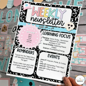 June and July Newsletter Templates - Editable - thestreamlinedclassroom.com